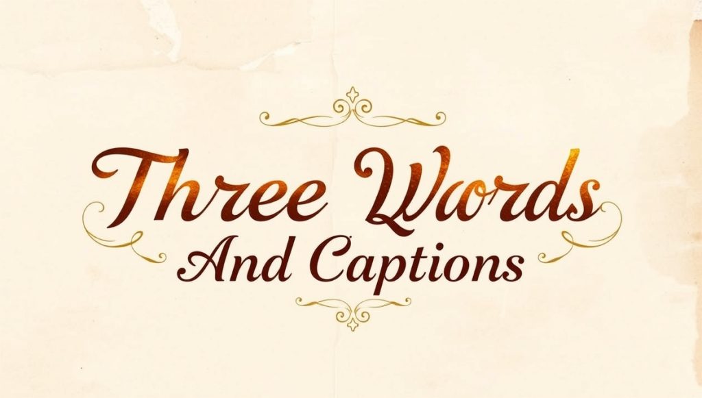 240 Short and Sweet Three Word Quotes And Captions